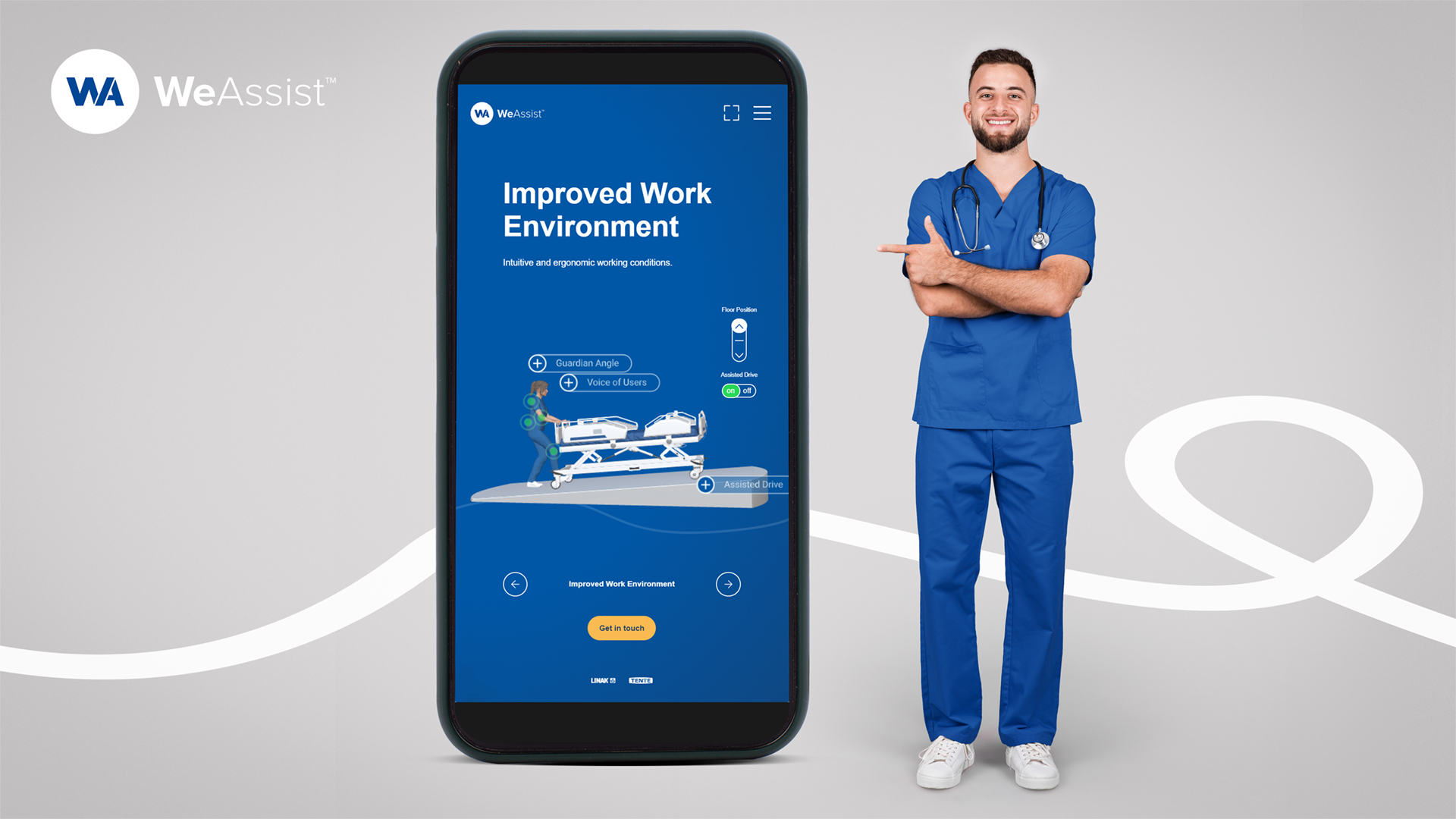 Interactive tool: WeAssist by LINAK & TENTE | Cadpeople